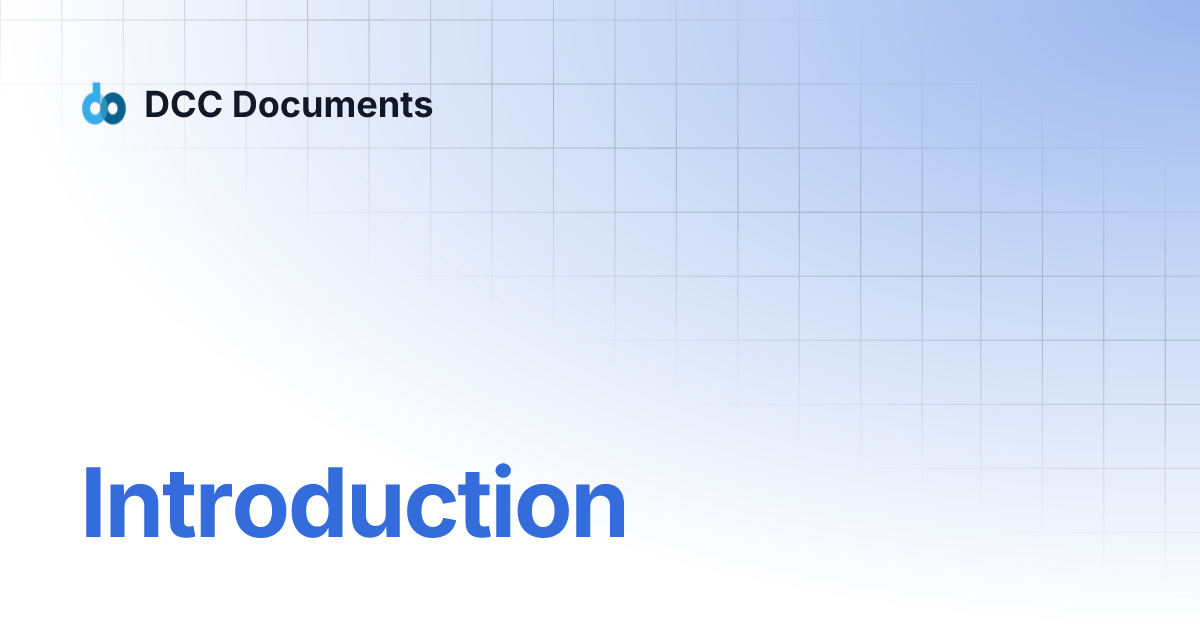 Introduction | DCC Documents